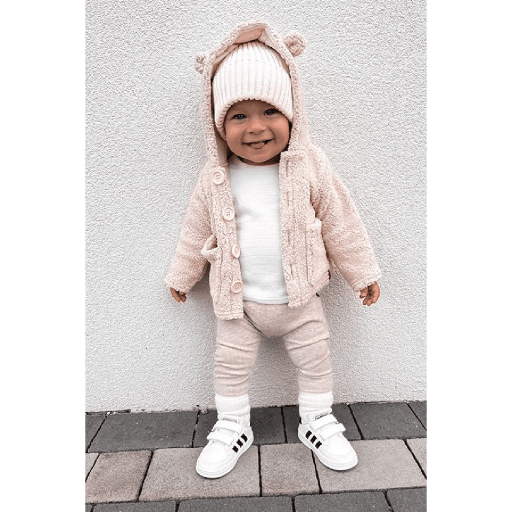 Babystyling vauvan ribbihousut, Rib Melange Sand - PikkuVanilja