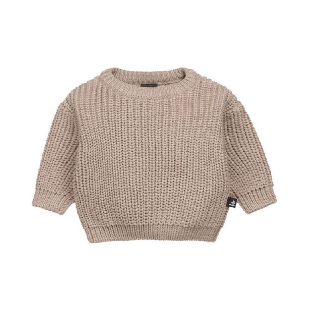 Babystyling Knitted Sweater, Light Oak - PikkuVanilja